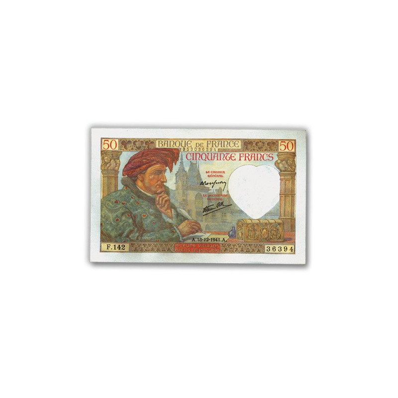 BILLET DE 50F JACQUES COEUR - type 1941 - Trésor du Patrimoine