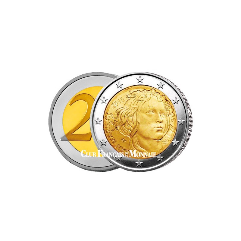 2 Euro 500 ans de la mort de Botticelli - Saint-Marin 2010 - Trésor du Patrimoine