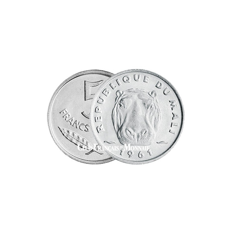 5 Francs CFA Mali 1961 - Trésor du Patrimoine