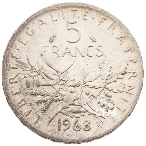 1968 - 5 Francs Argent type Semeuse - Trésor du Patrimoine