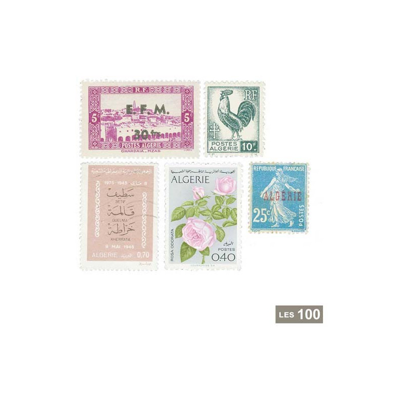 100 timbres Algérie - Trésor du Patrimoine
