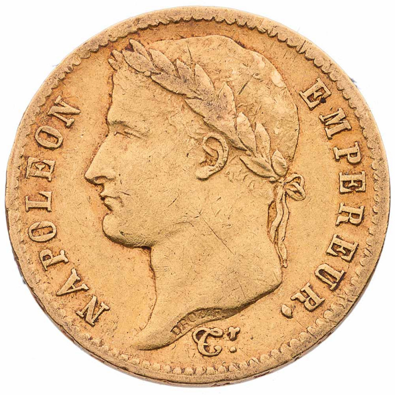 20 Francs Or Napoléon Ier - Avers Empire Tête laurée 1809 A - Trésor du ...