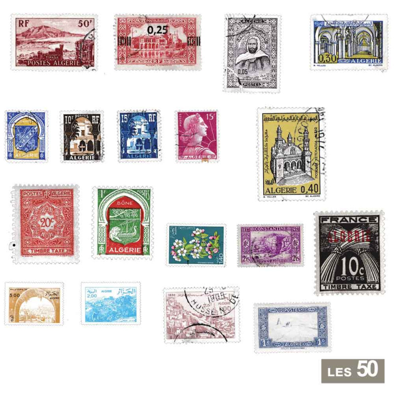 50 timbres Algérie - Trésor du Patrimoine