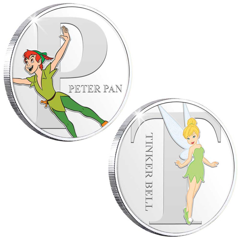 Coffret 2 pièces de collection colorisées - Peter Pan et la fée ...