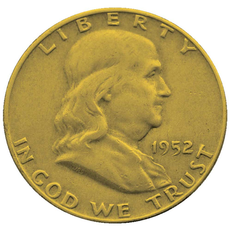 1/2 Dollar Argent doré - Benjamin Franklin - Trésor du Patrimoine