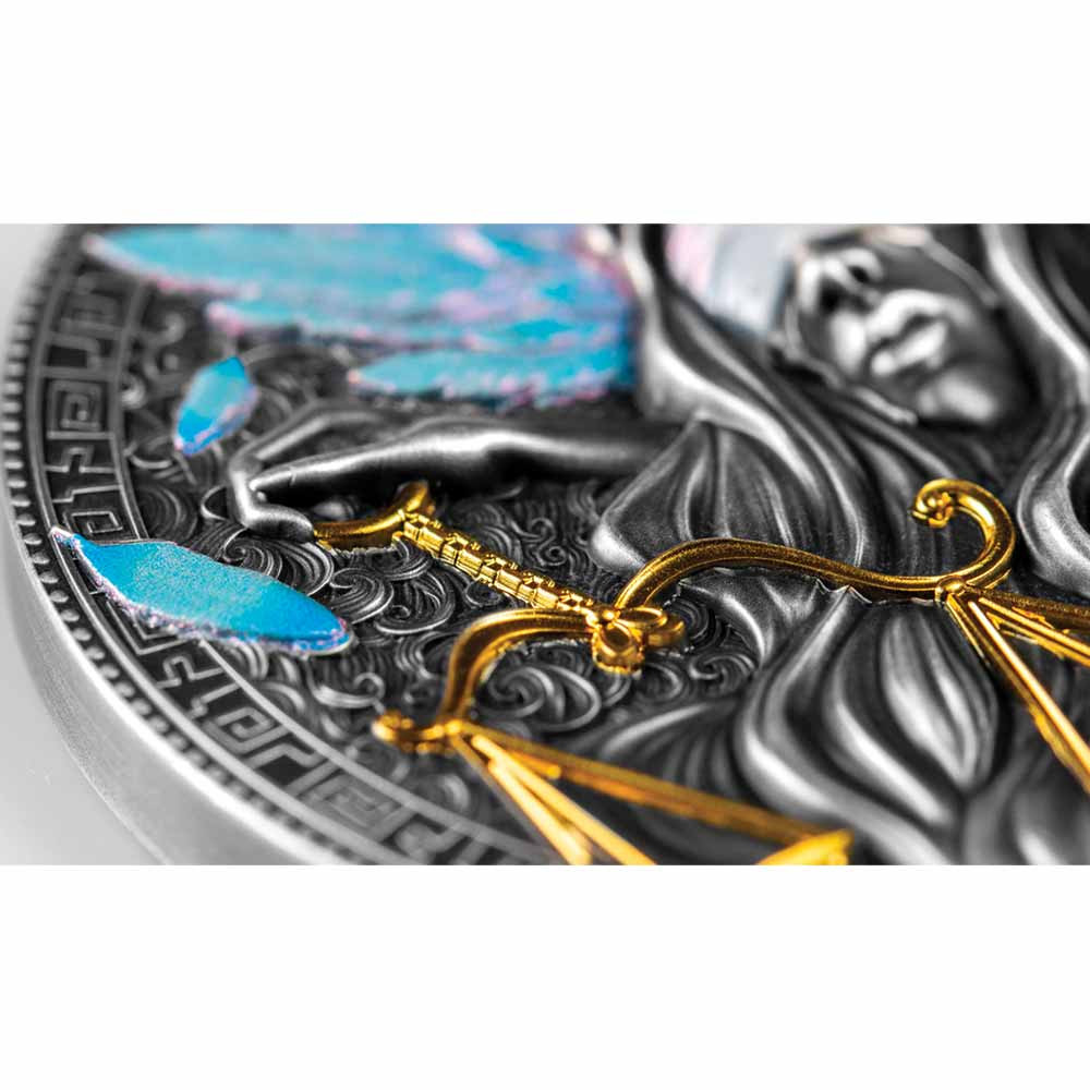 5 Dollars Argent 2022 colorisée - Déesse Temida - Trésor du Patrimoine