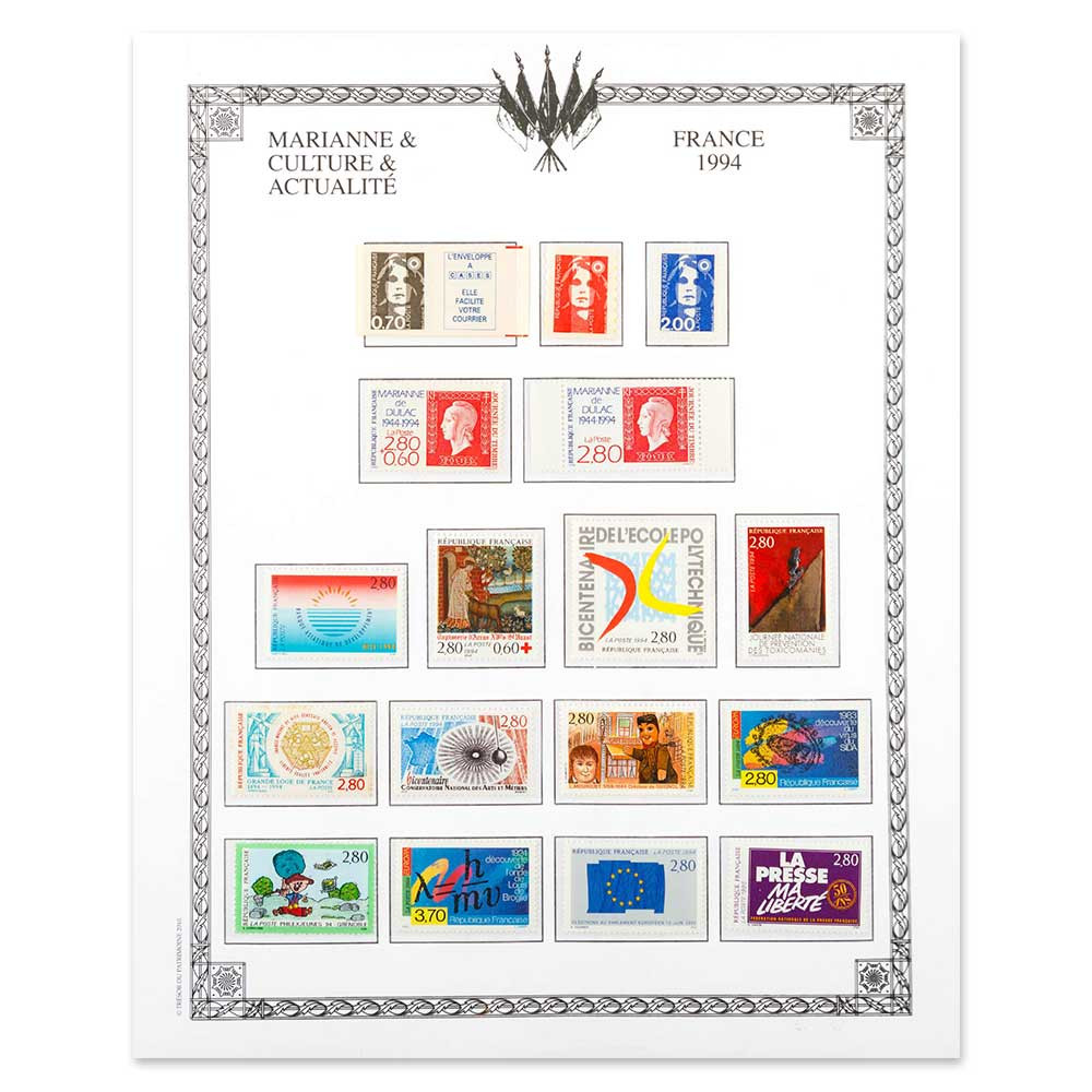 Année Complète de France 1994 - Trésor du Patrimoine