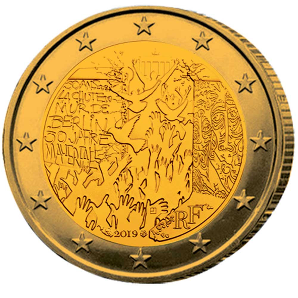 2 Euro France Mur De Berlin 2019 Dor e 2-euro-france-mur-de-berlin-2019-dor-e