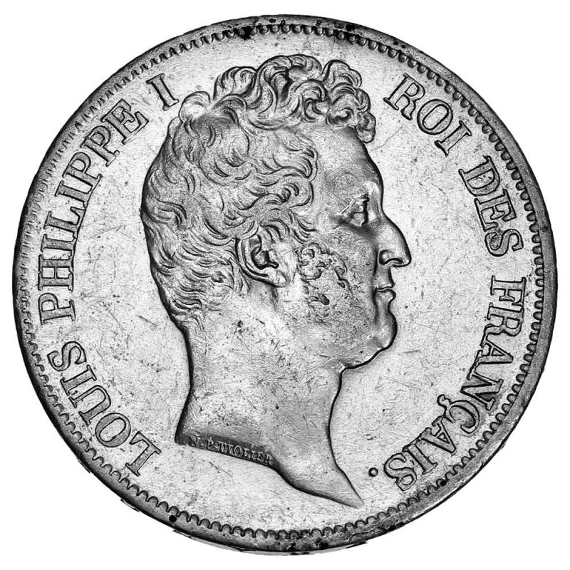 5 Francs Argent Louis-Philippe Ier Tête Nue - Fleur de coin - Trésor du ...