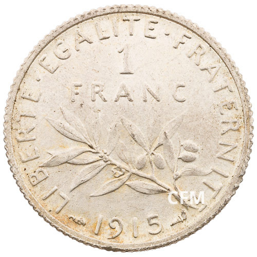 1916 - 1 Franc Argent - type Semeuse IIIeme République - Trésor du Patrimoine