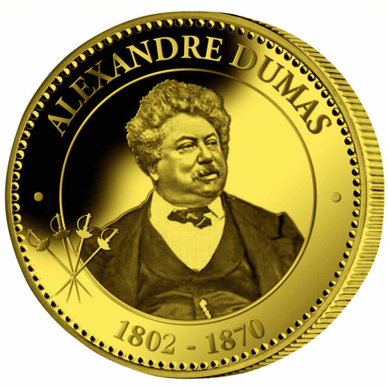 Alexandre Dumas dorée - Trésor du Patrimoine