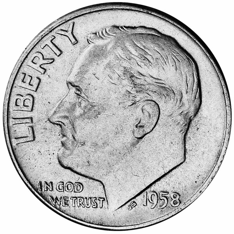 1 Dime Argent USA 1946-1964 - Roosevelt - Trésor du Patrimoine