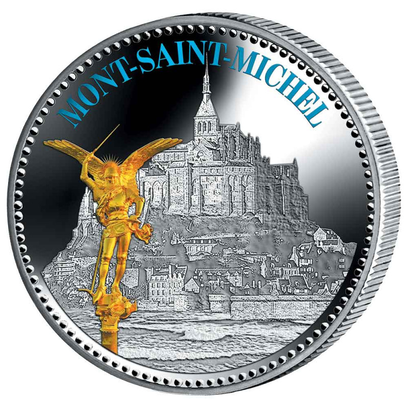 Pièce de collection colorisée - Mont-Saint-Michel - Trésor du Patrimoine