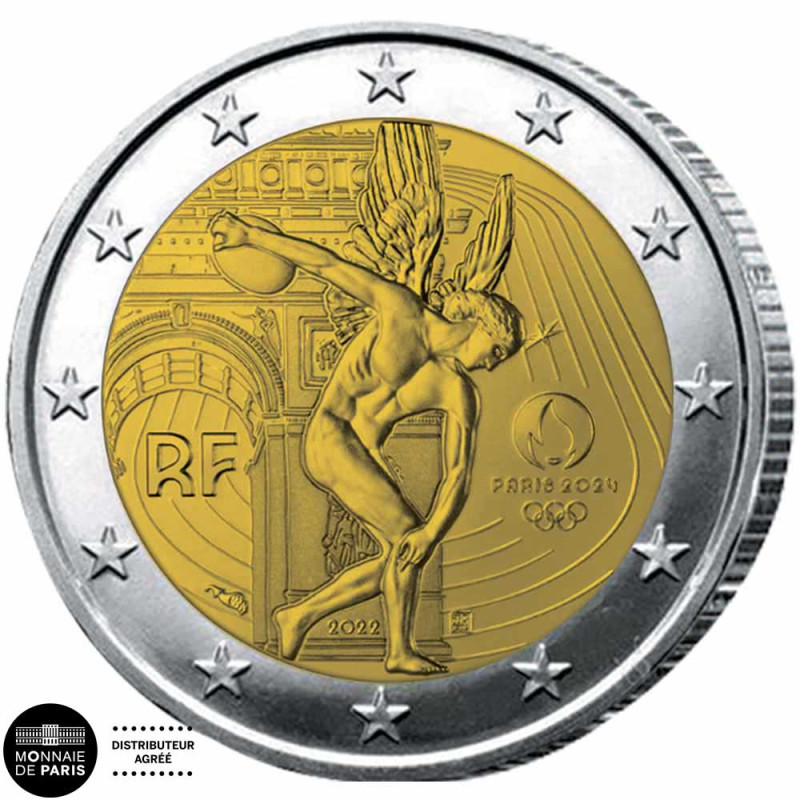 Pièce 2 Euro JO 2024 - Trésor du Patrimoine
