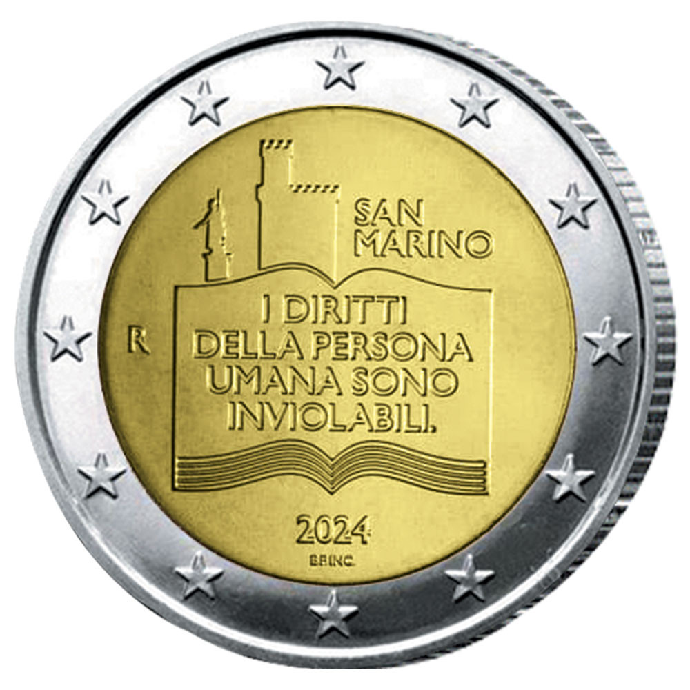 2 Euro Saint-Marin BU 2024 - Déclaration des droits du citoyen - Trésor du Patrimoine