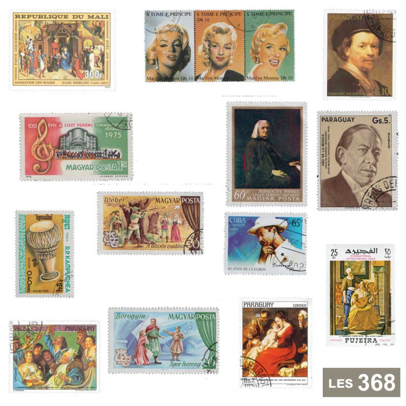 Lot de 368 timbres peintres - Trésor du Patrimoine