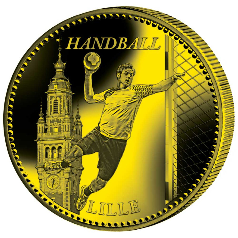 Pièce de collection dorée - Handball - Trésor du Patrimoine