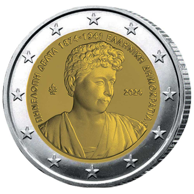 2 Euro Grèce 2024 - 150 ans de la naissance de Penelope Delta - Trésor ...