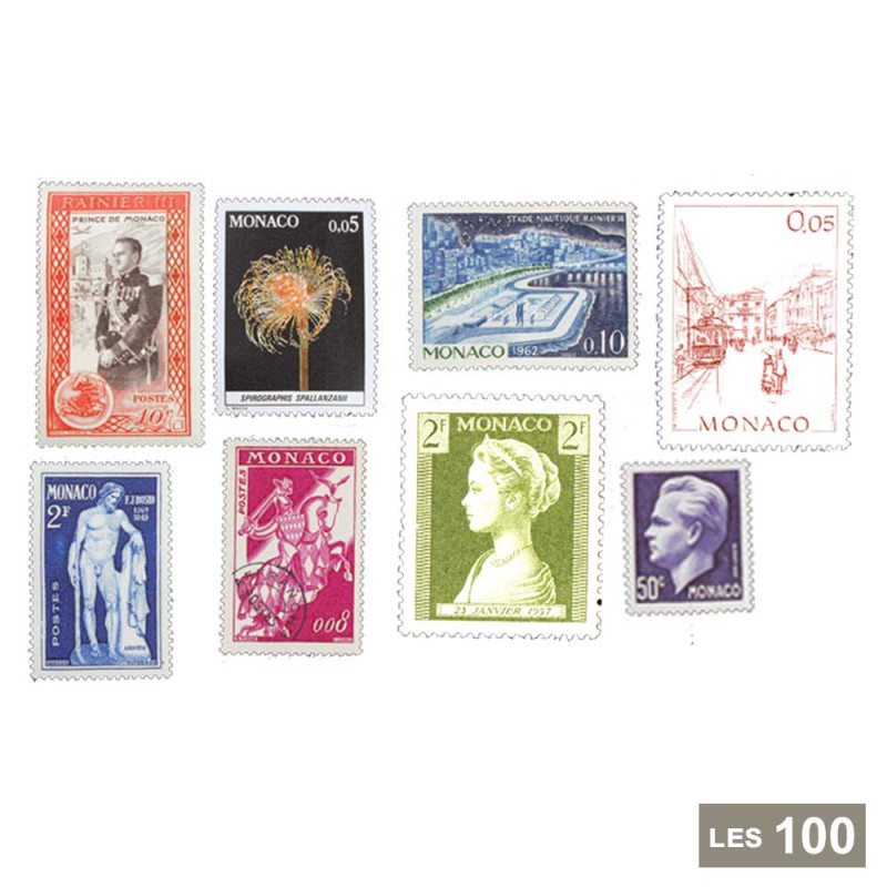 100 timbres Monaco - Trésor du Patrimoine