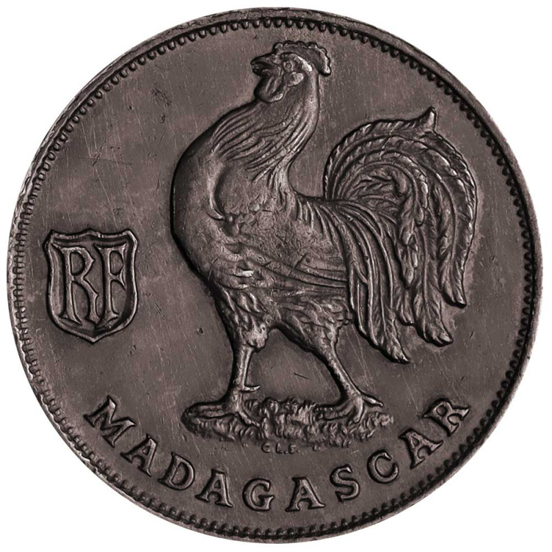 1 Franc Madagascar 1943 - Coq - Trésor du Patrimoine