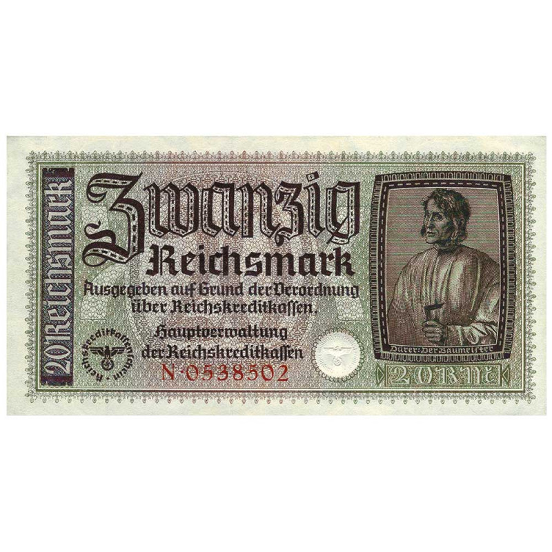 20 Reichsmarks Allemagne - IIIe Reich 1940-1945 - Trésor du Patrimoine