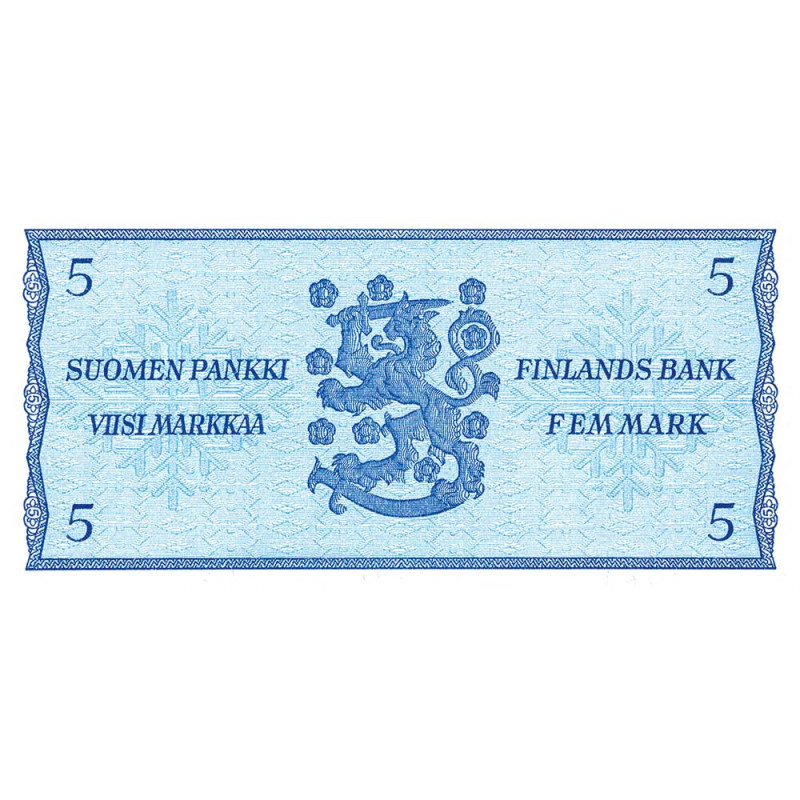 5 Markkaa Finlande 1963 - Trésor du Patrimoine