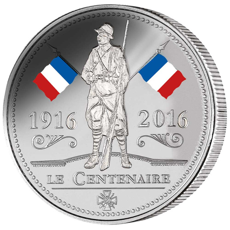 Pièce de collection colorisée - Centenaire de Verdun - Trésor du Patrimoine