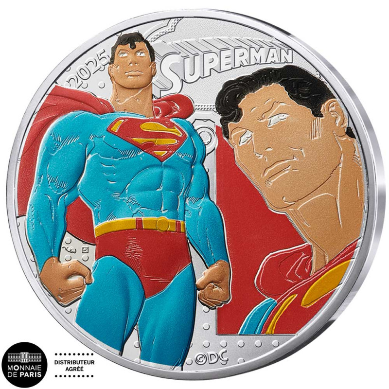 50 Euro Argent France 2025 colorisées - Superman - DC Comics - Trésor ...