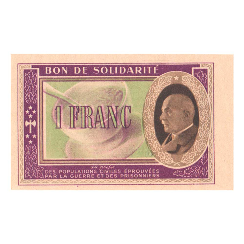 Bon de solidarité France 1940-1944 - Régime de Vichy - Trésor du Patrimoine
