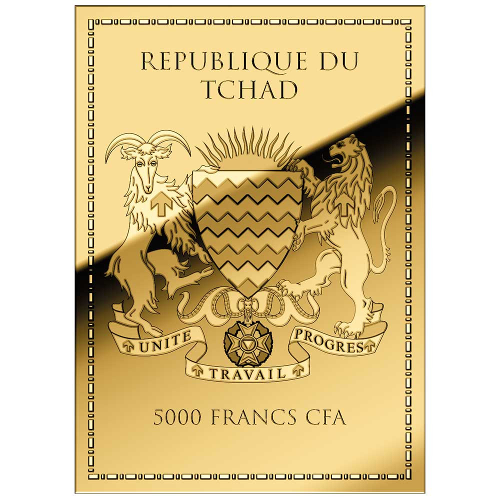 5000 Francs CFA Or - Akhenaton - Trésor du Patrimoine