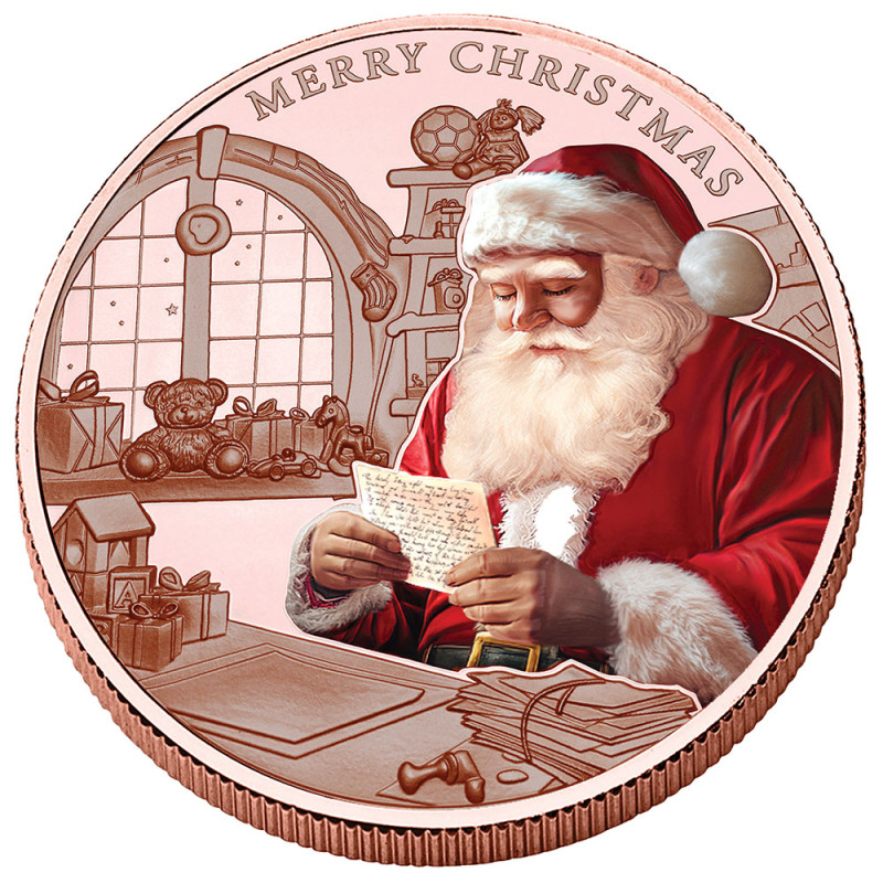 500 Francs CFA 2025 colorisée - Père Noël - Trésor du Patrimoine