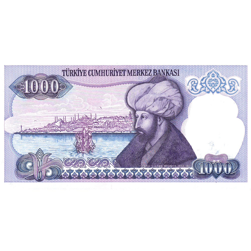 1000 Lira Turquie 1986 - Trésor du Patrimoine