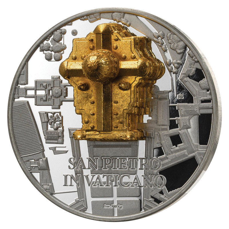 1000 Francs CFA Argent BE 2025 - Basilique Saint-Pierre du Vatican 3D ...