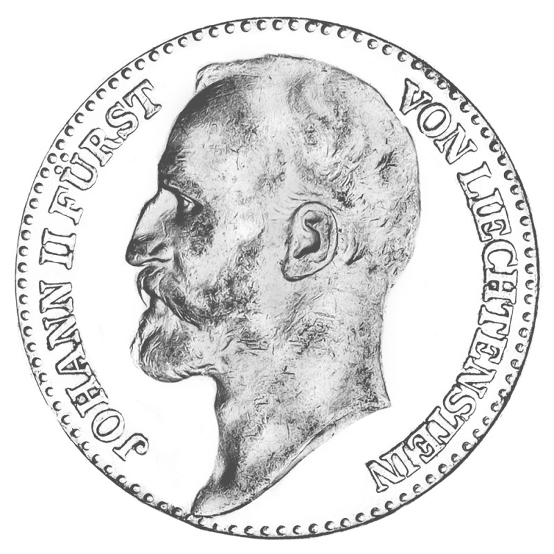 1 Krone Argent Liechtenstein 1904-1915 - Prince Jean II - Trésor du ...