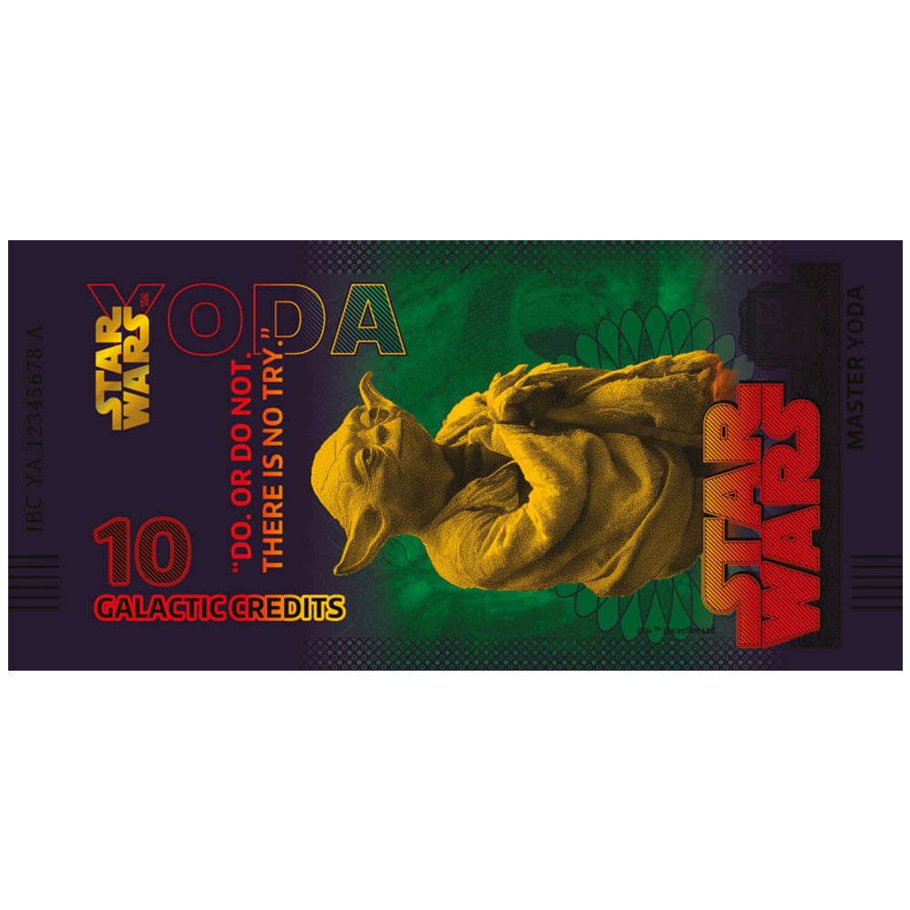 Billet Souvenir 10 Crédits Galactic - Maître Yoda - Trésor du Patrimoine
