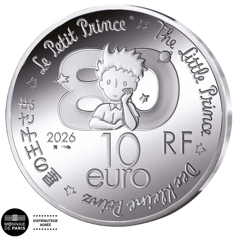 10 Euro Argent France BE 2026 colorisée - Le Petit Prince - Livre ...