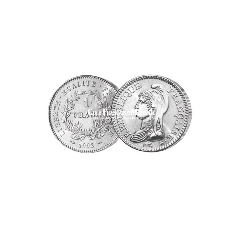 1992 - 1 Franc République - Trésor du Patrimoine