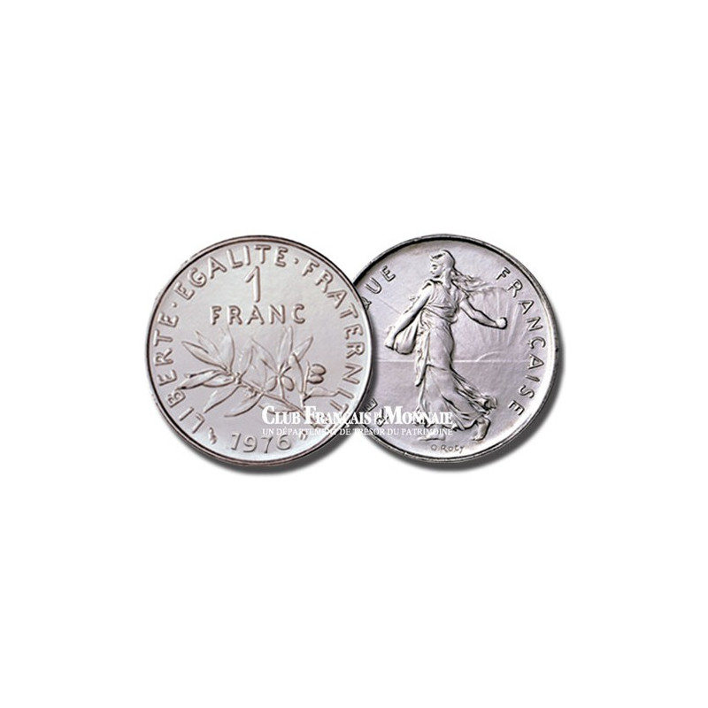 1 Franc Nickel - Semeuse Vème République - France 1977 - Trésor du Patrimoine
