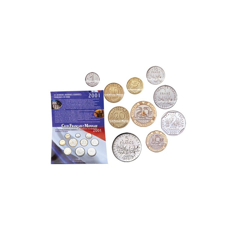 Série en Francs BU – France 2001 - Trésor du Patrimoine